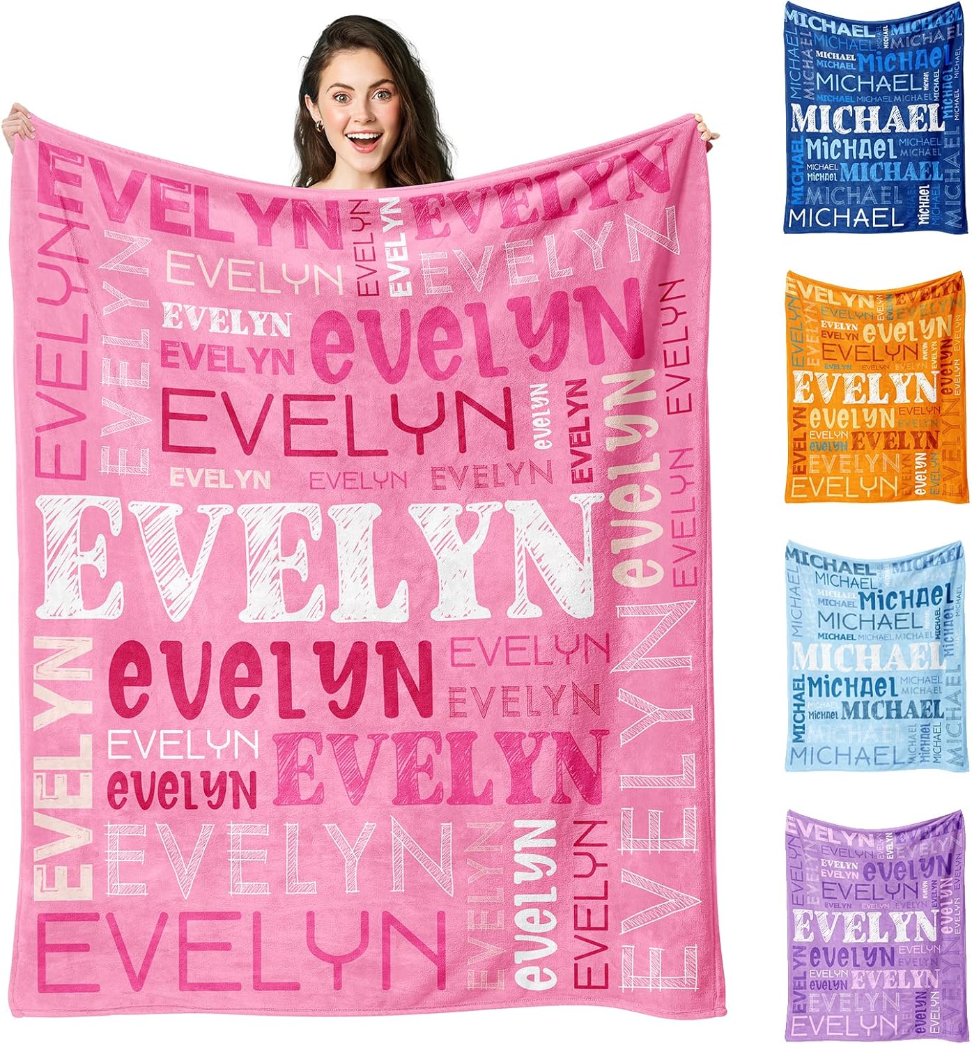 Amazon.com: Custom Throw Blanket, Personalized Soft Flannel Fleece ...
