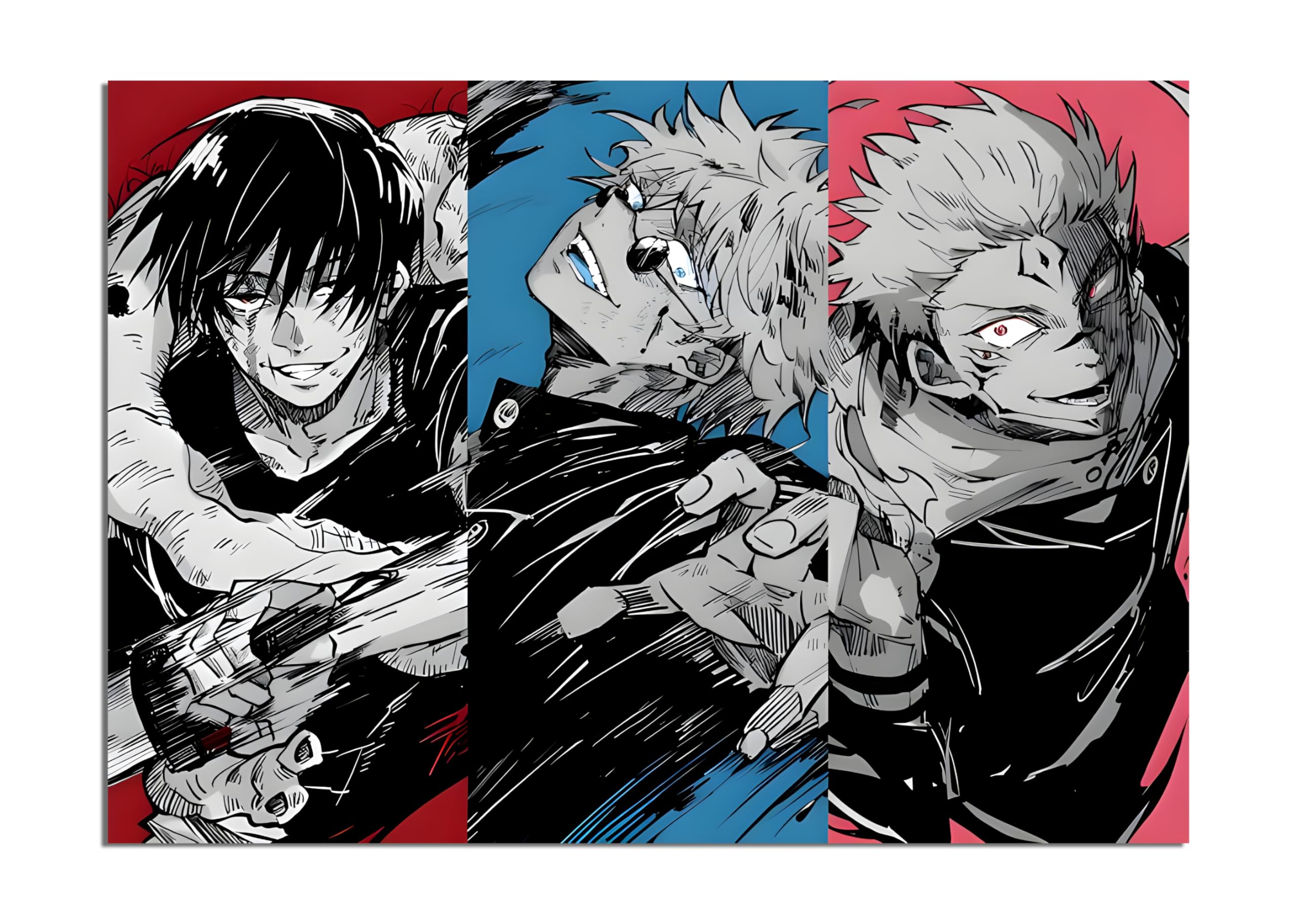 Moment Prints Jujutsu Kaisen Poster Set - Set of 3, 6"x12", Premium ...