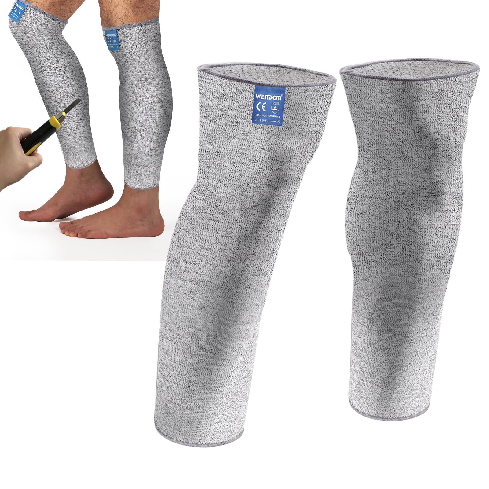 Amazon.com: WENDOM Cut Resistant Leg Sleeves Protective Sleeves Bite ...