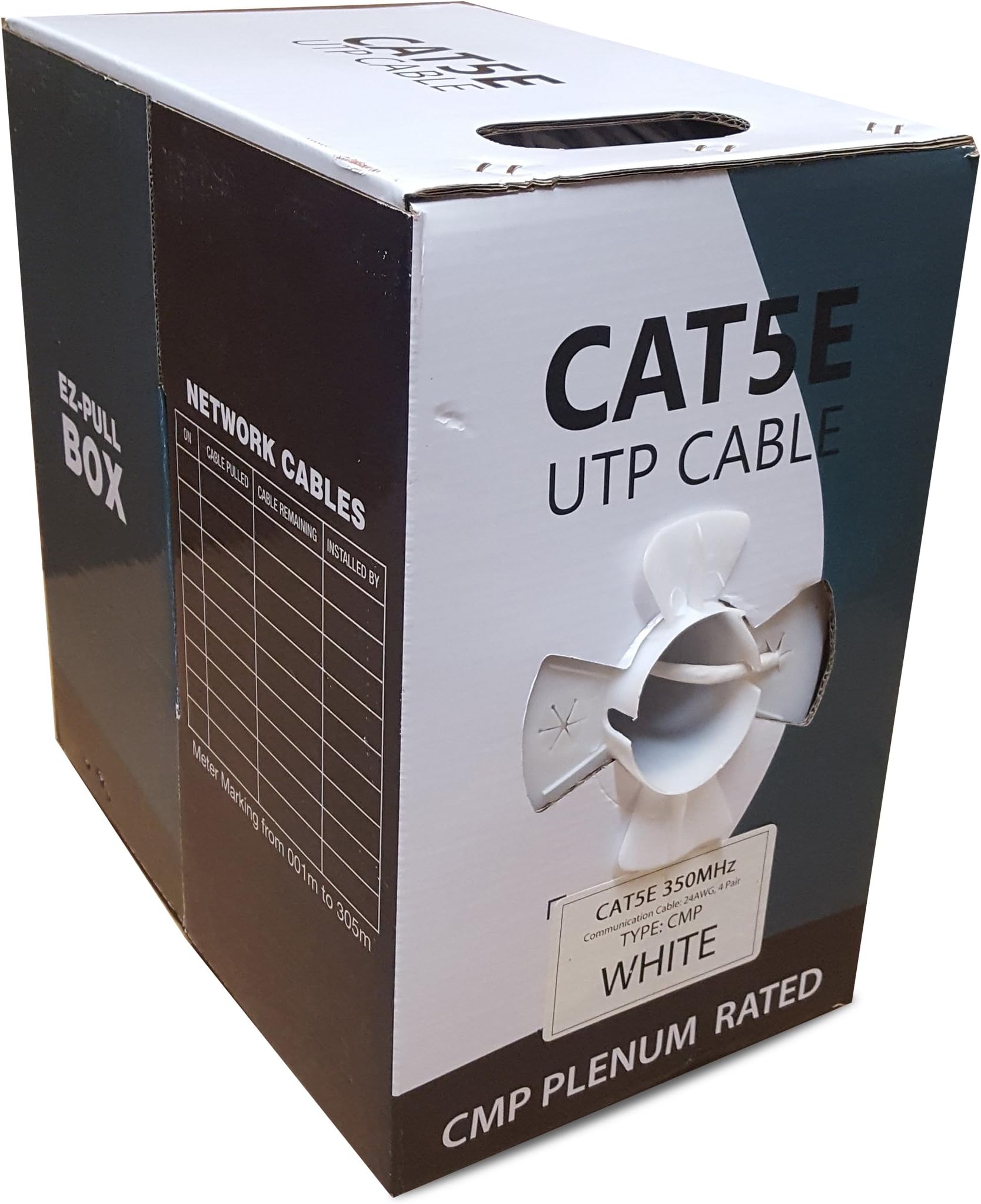 Amazon.com: Efficient Cables Cat5e Plenum CMP 1000FT Bulk LAN Network ...