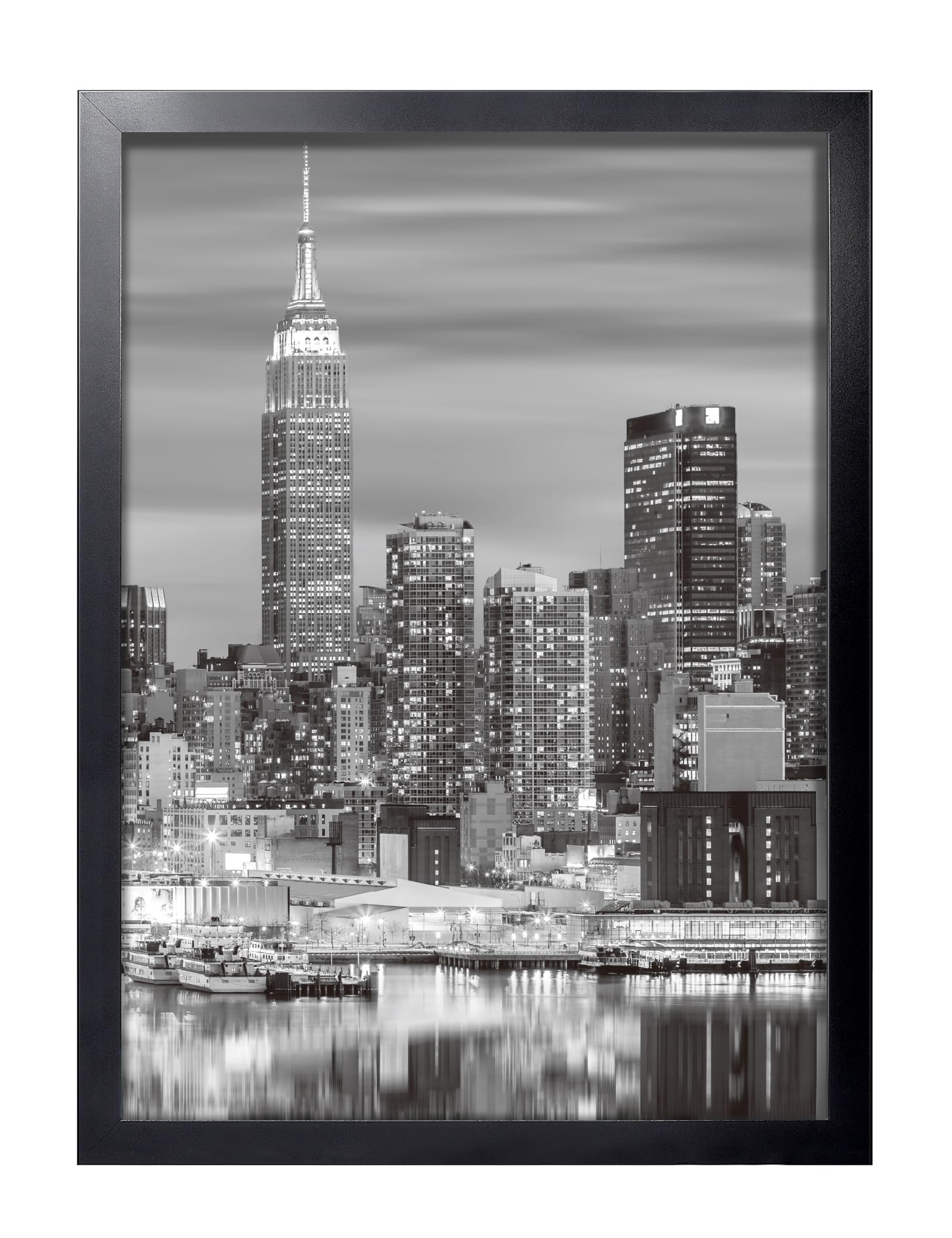 Giverny 20x27 Picture Frames Black 1 Pack, Wood 20x27 Panoramic Picture ...