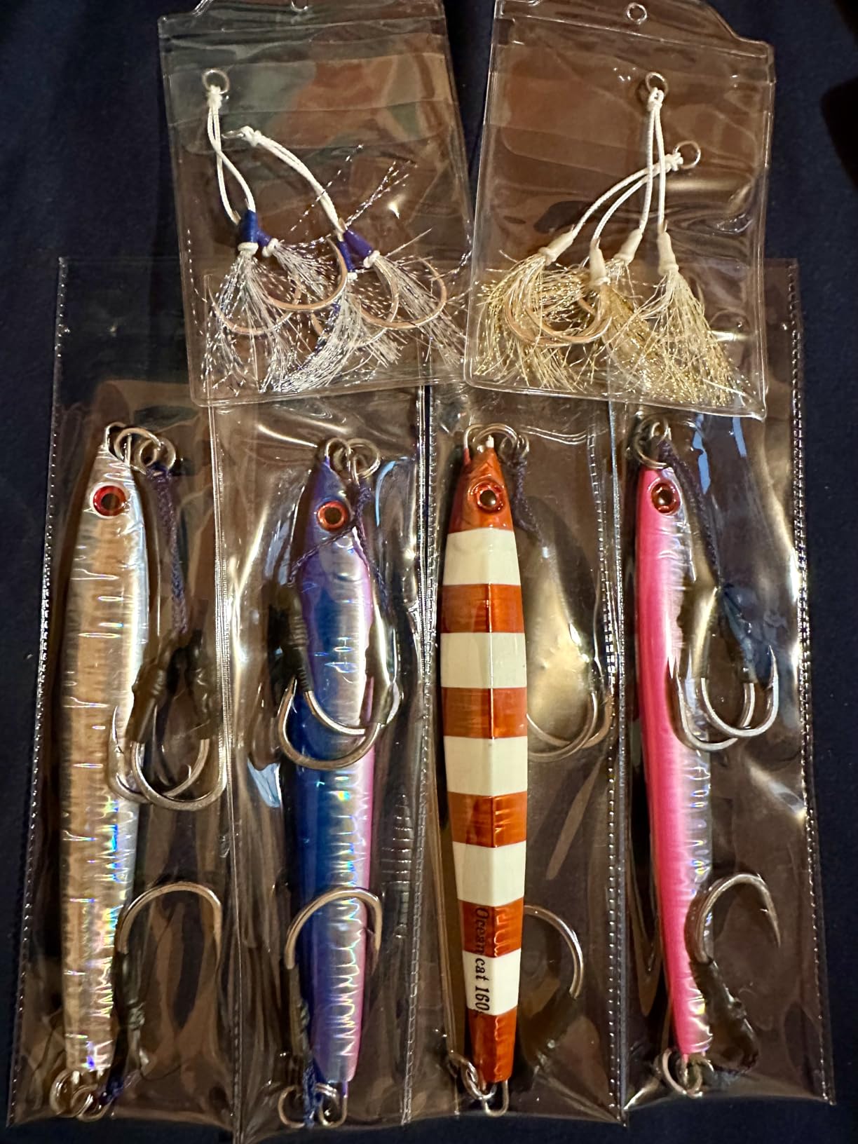 Amazon.com : OCEAN CAT 1 PC Slow Fall Pitch Fishing Lures Sinking Lead ...