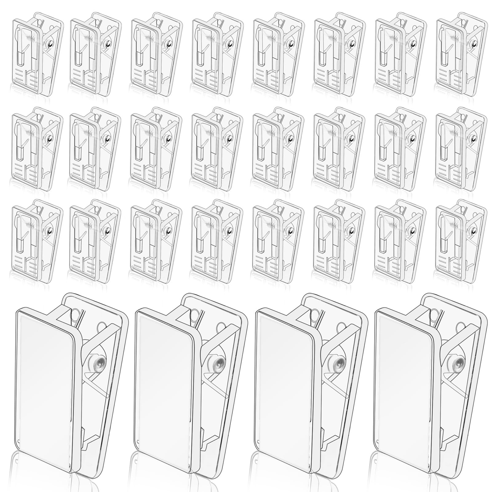 Amazon.com: LOTMER 150 Pieces Self Adhesive Clips, Clear Plastic Sticky ...