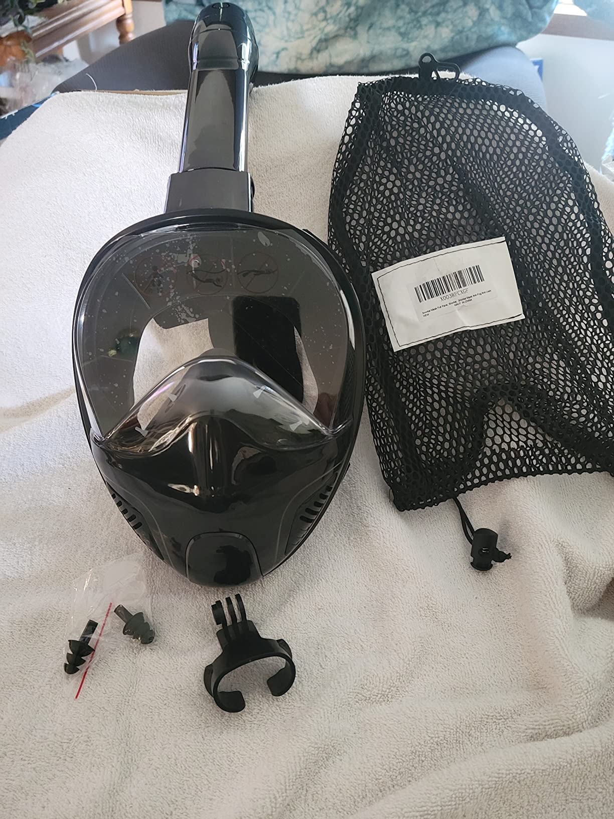 $6/mo - Finance ANSUN Snorkel Mask Full Face, Snorkeling Gear for ...