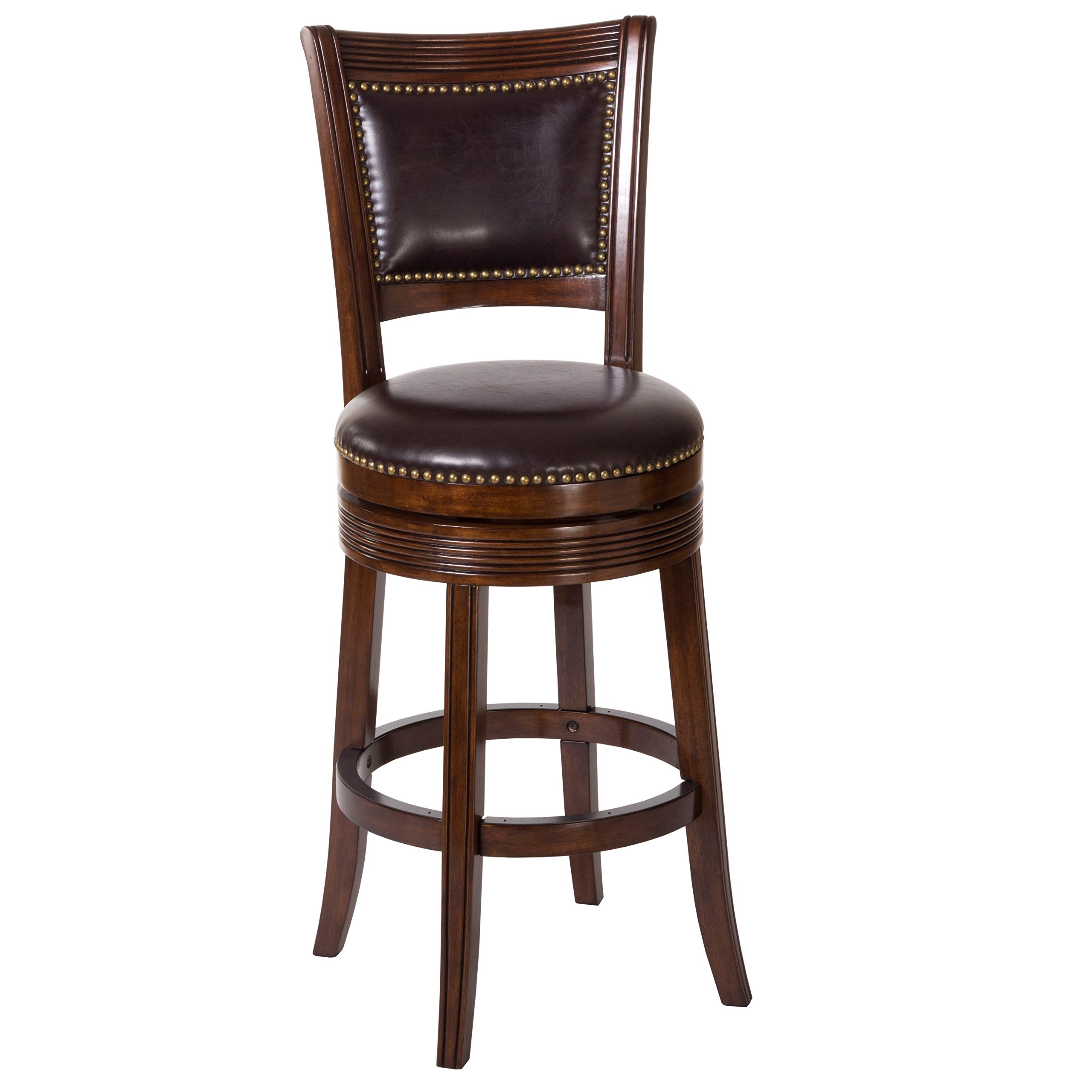 Amazon.com: Mochi Furniture Hartland Swivel Stool, 24-Inch, Cherry ...