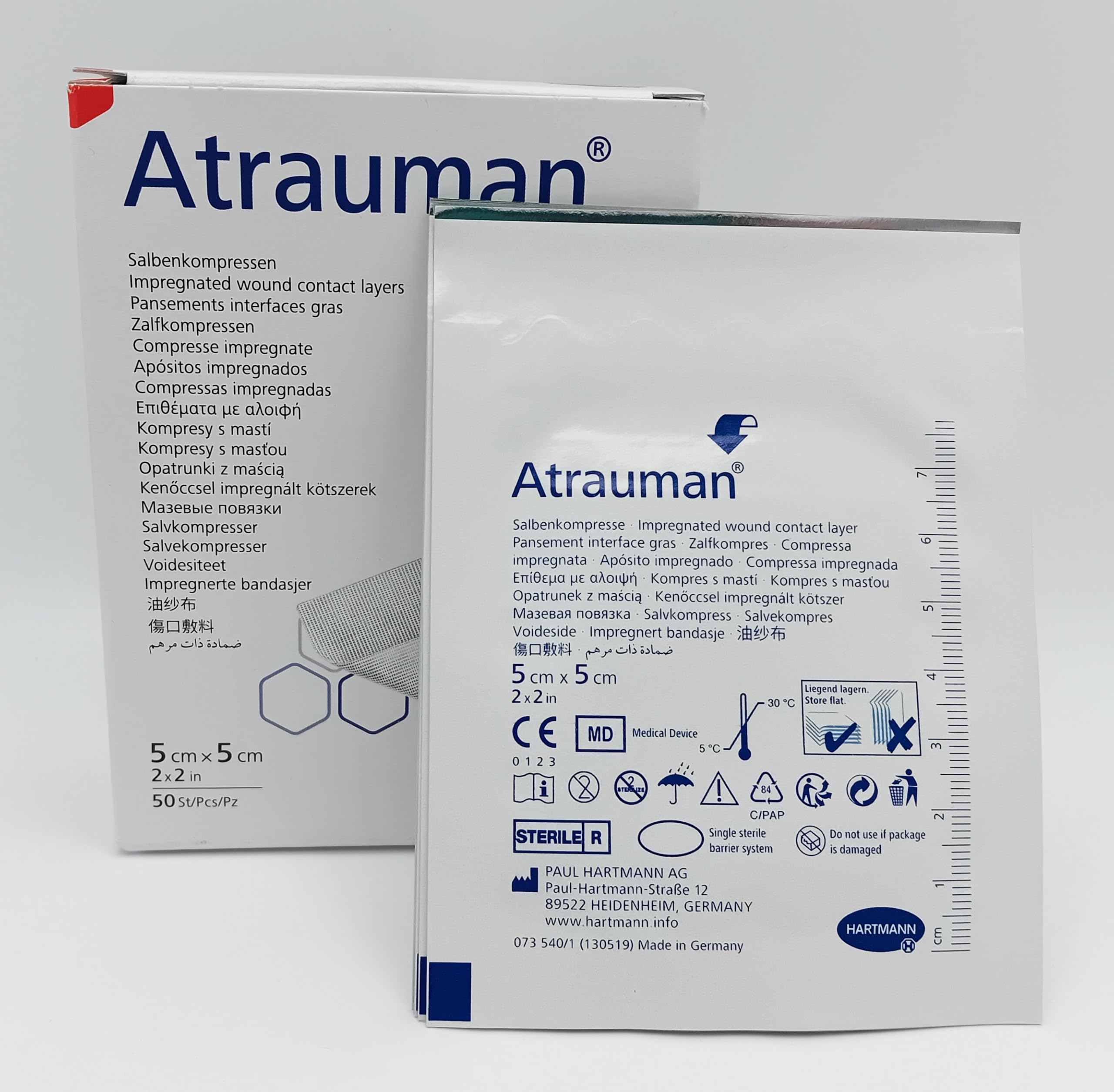 Atrauman Non-Adherent Wound Dressing 5cm x 5cm - Box of 50 | Sterile ...