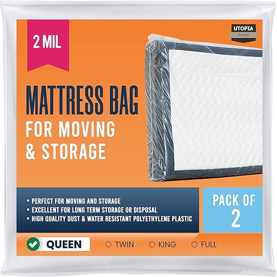 Utopia Home Mattress Bag for Moving Queen Size (Pack of 2) Mattress ...