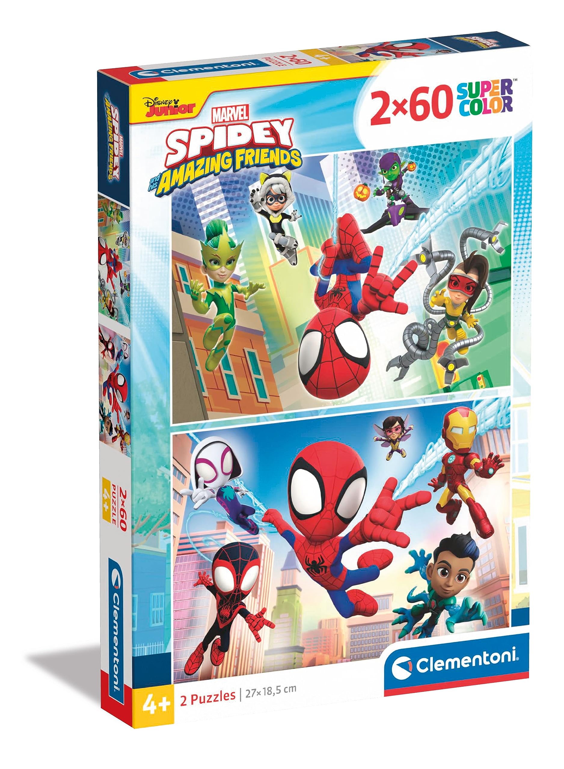 Clementoni - 21625 - Supercolor Puzzle - Marvel Spidey And His Amazing ...