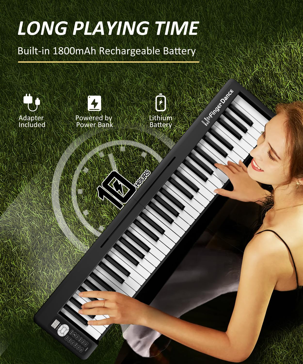 Snapklik.com : Finger Dance 61 Key Keyboard, Folding Piano, Semi ...