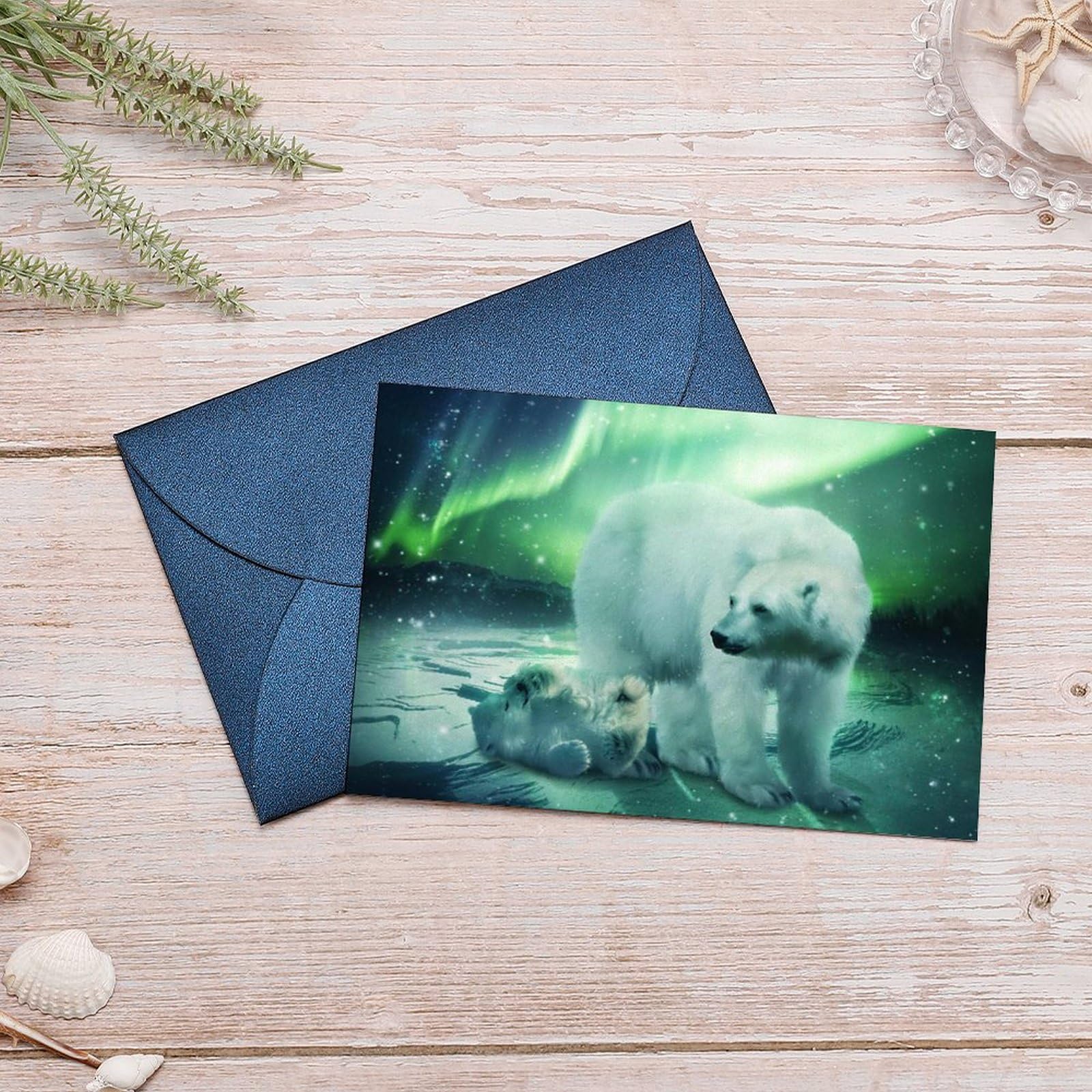 Polar Bear Greeting Card Sets Wandering Polar Bear Greeting Card