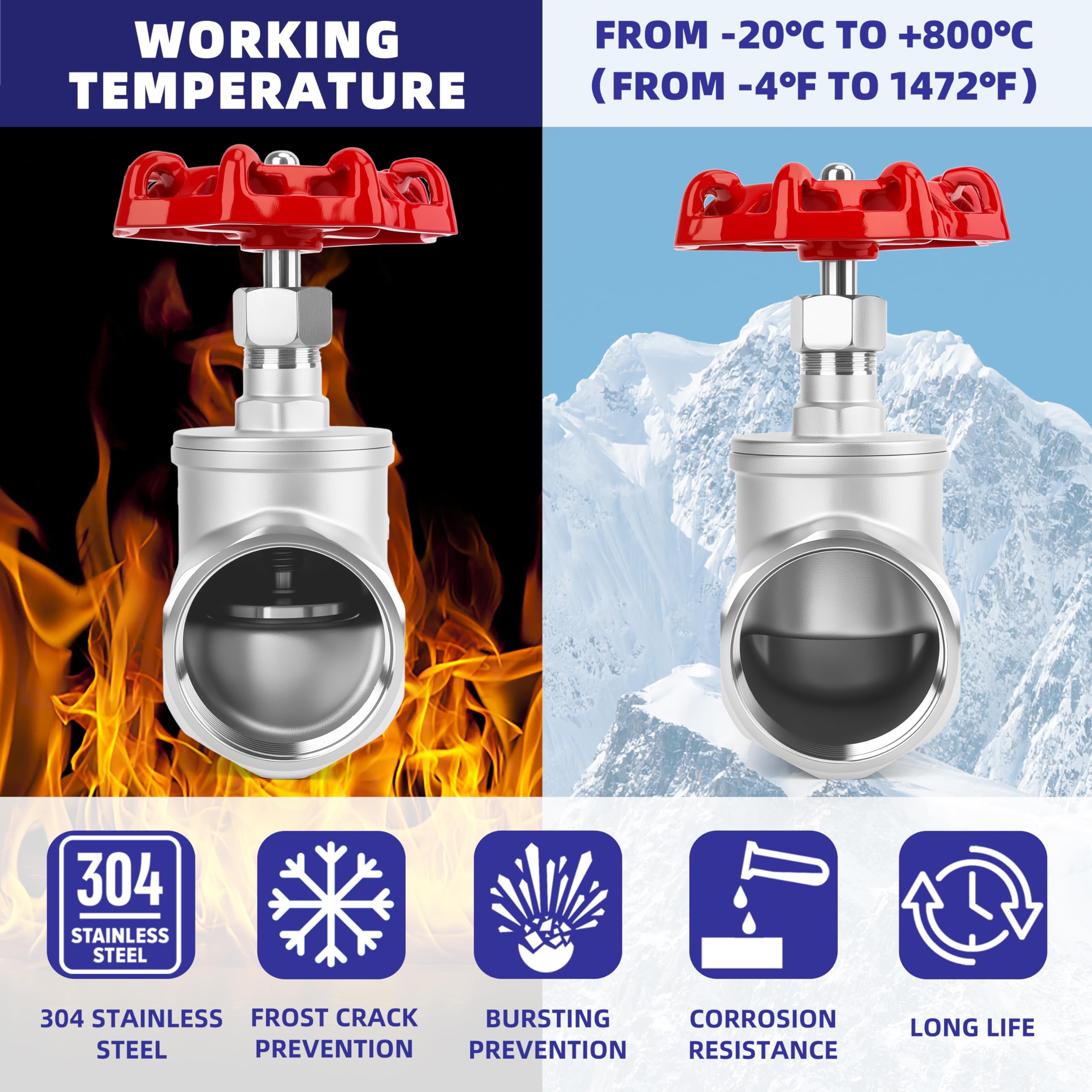 Snapklik.com : 3" NPT Stainless Steel B-Type Globe Valve, Accurately ...