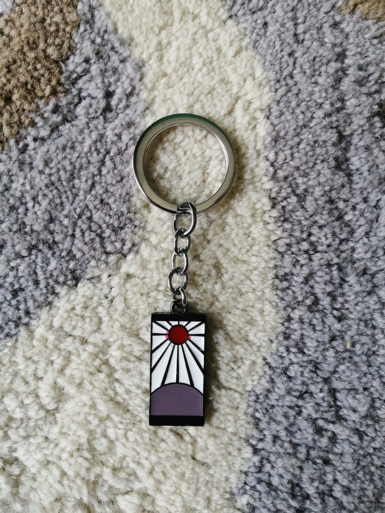 RV Mart Anime Demon Slayer Key Chain Tanjiro Hanafuda Keychain Ring for ...