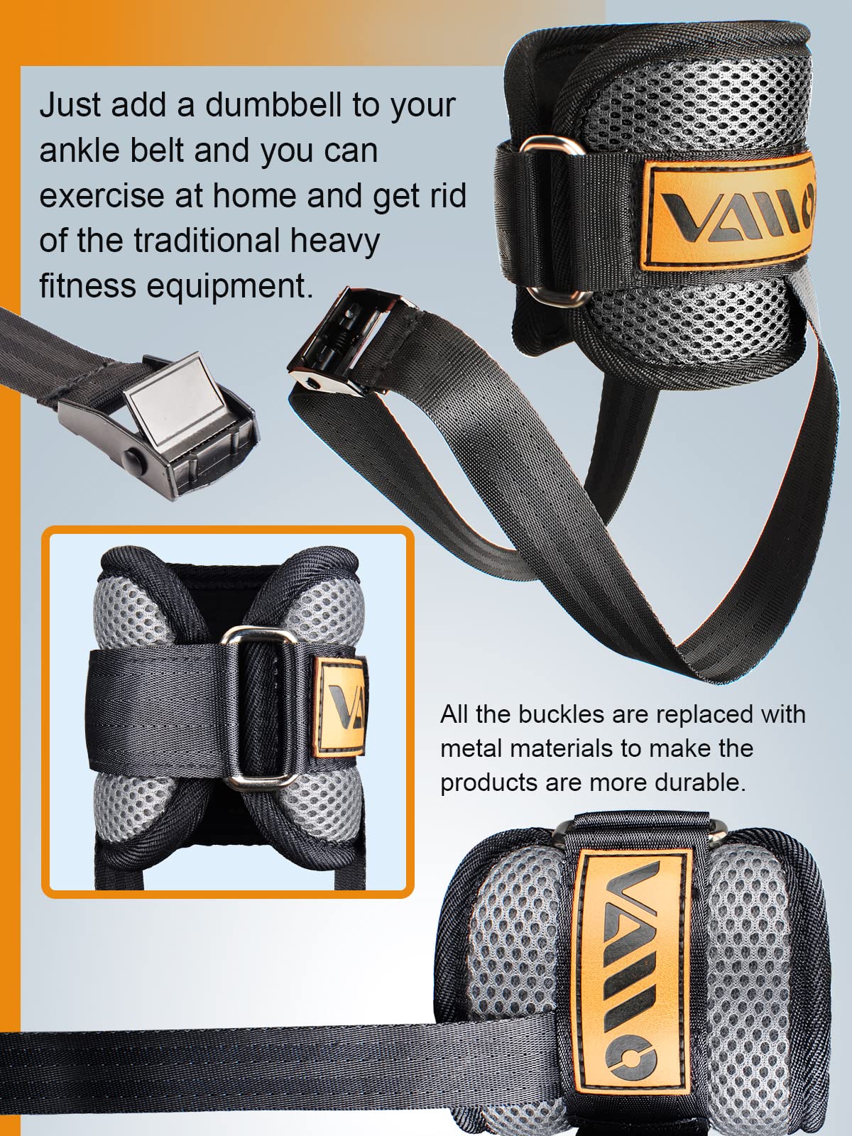 Snapklik.com : Adjustable Weight Dumbbell Ankle Straps, Ankle Bands For ...