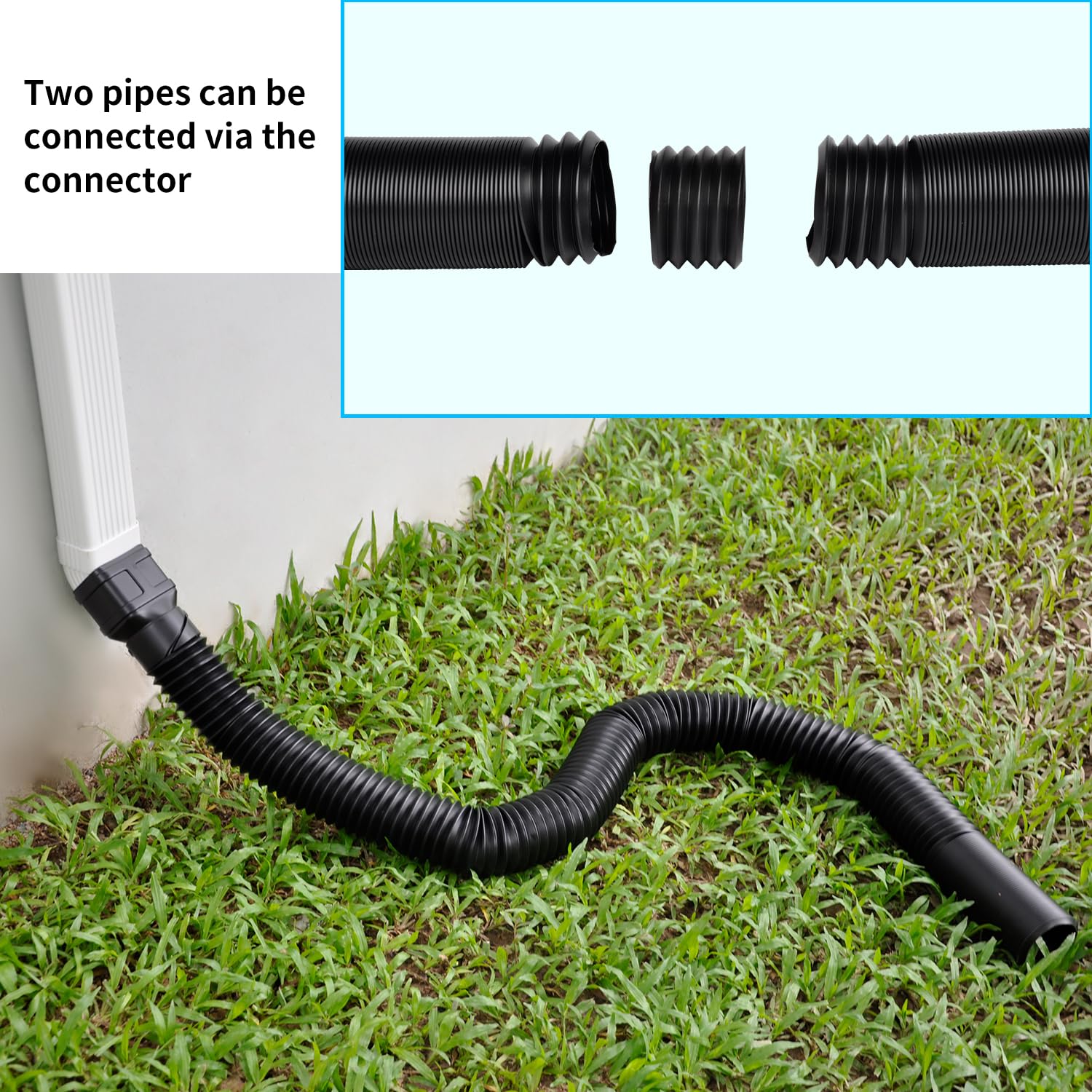 Snapklik.com : 7ft Long Gutter Downspout Extensions, 3" Gutter ...