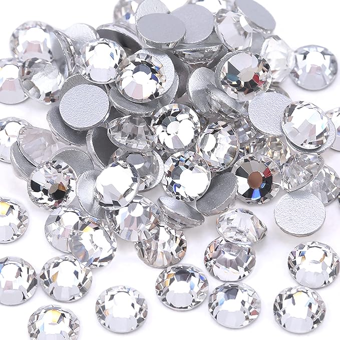 Amazon.com: Towenm 200 Pieces Glass Flatback Crystal Rhinestones, SS30 ...