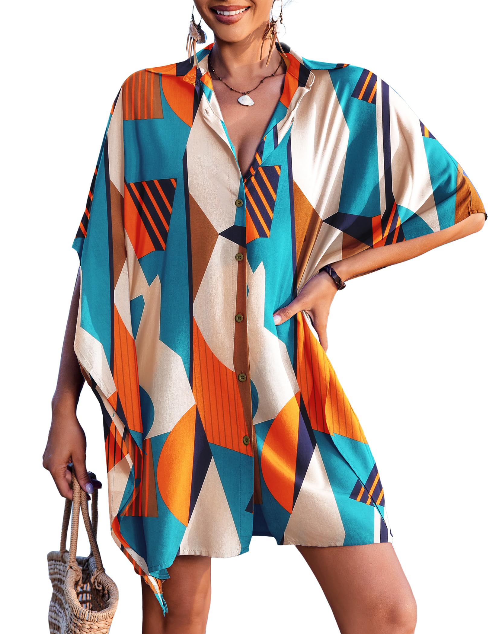 Snapklik.com : Beach Coverups For Women Bikini Swimsuit Cover Up Loose ...