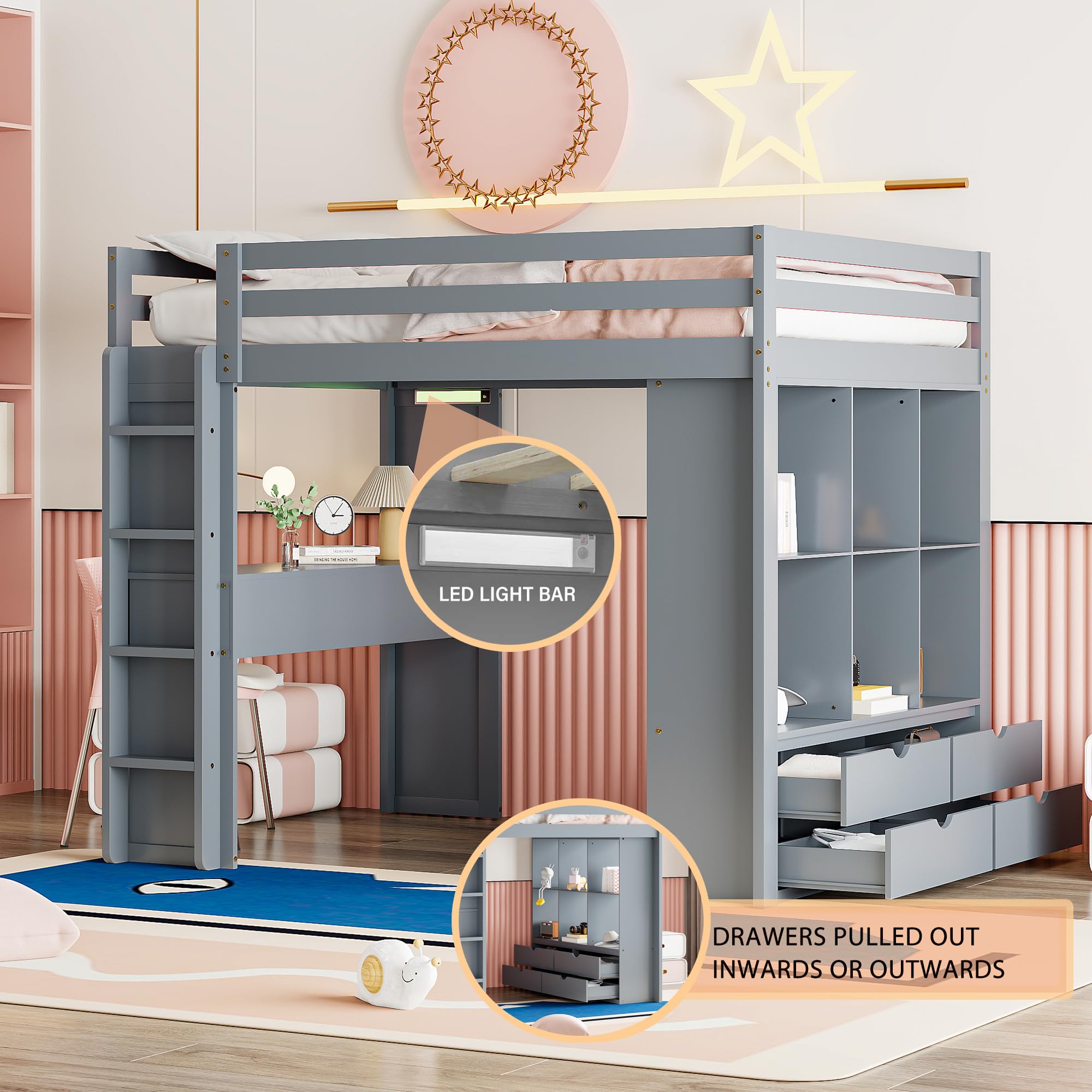 Lounge Loft Bed JONAH Scandinavian Bunk Bedframe – Urban Mood