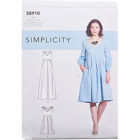 Simplicity Sewing Pattern S8910 Misses' Dress, H5 (6-8-10-12-14 ...