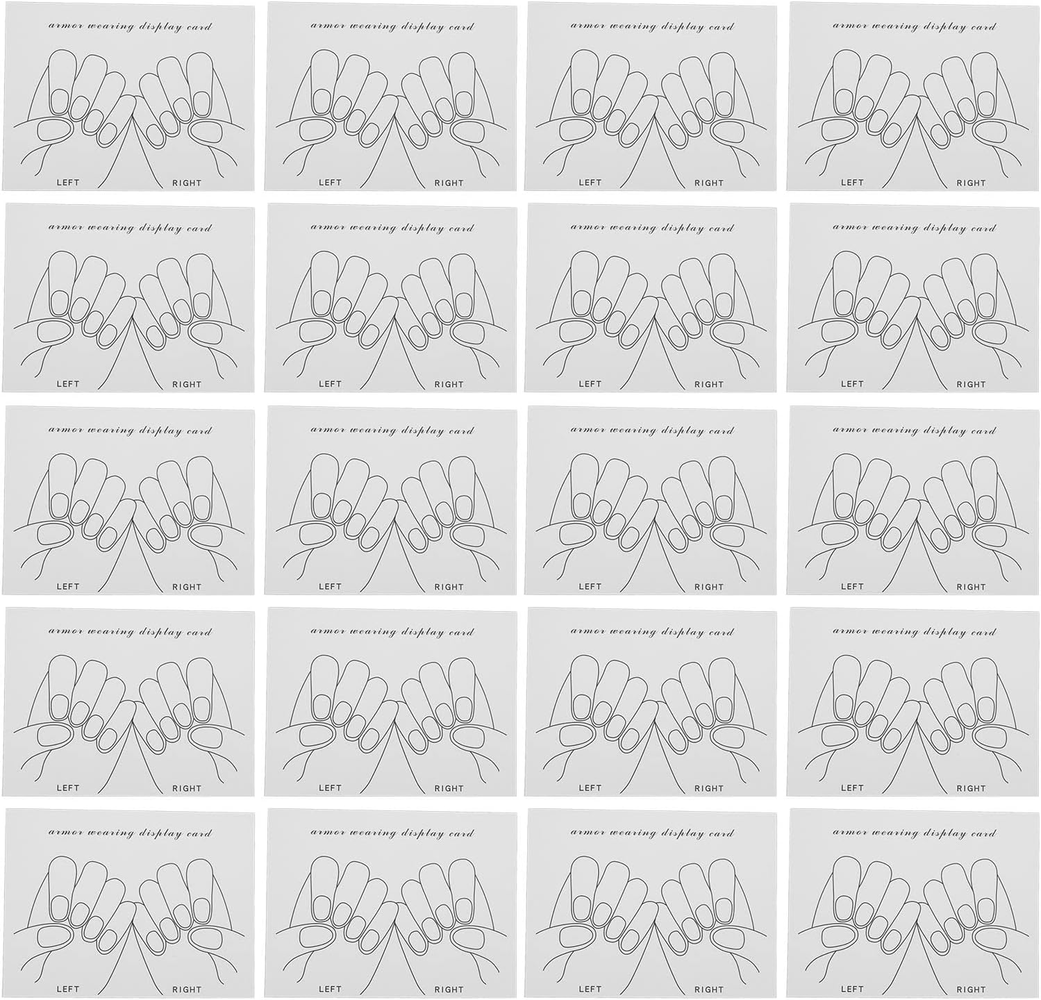 20PCS Nail Design Art Display Cards Finished Fake Nails Photo Tool for ...