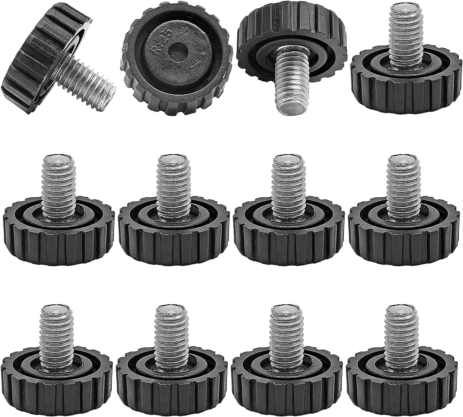 Amazon.com: Zorfeter 30 Pcs 1/4 Screw in Threaded Furniture Adjustable ...