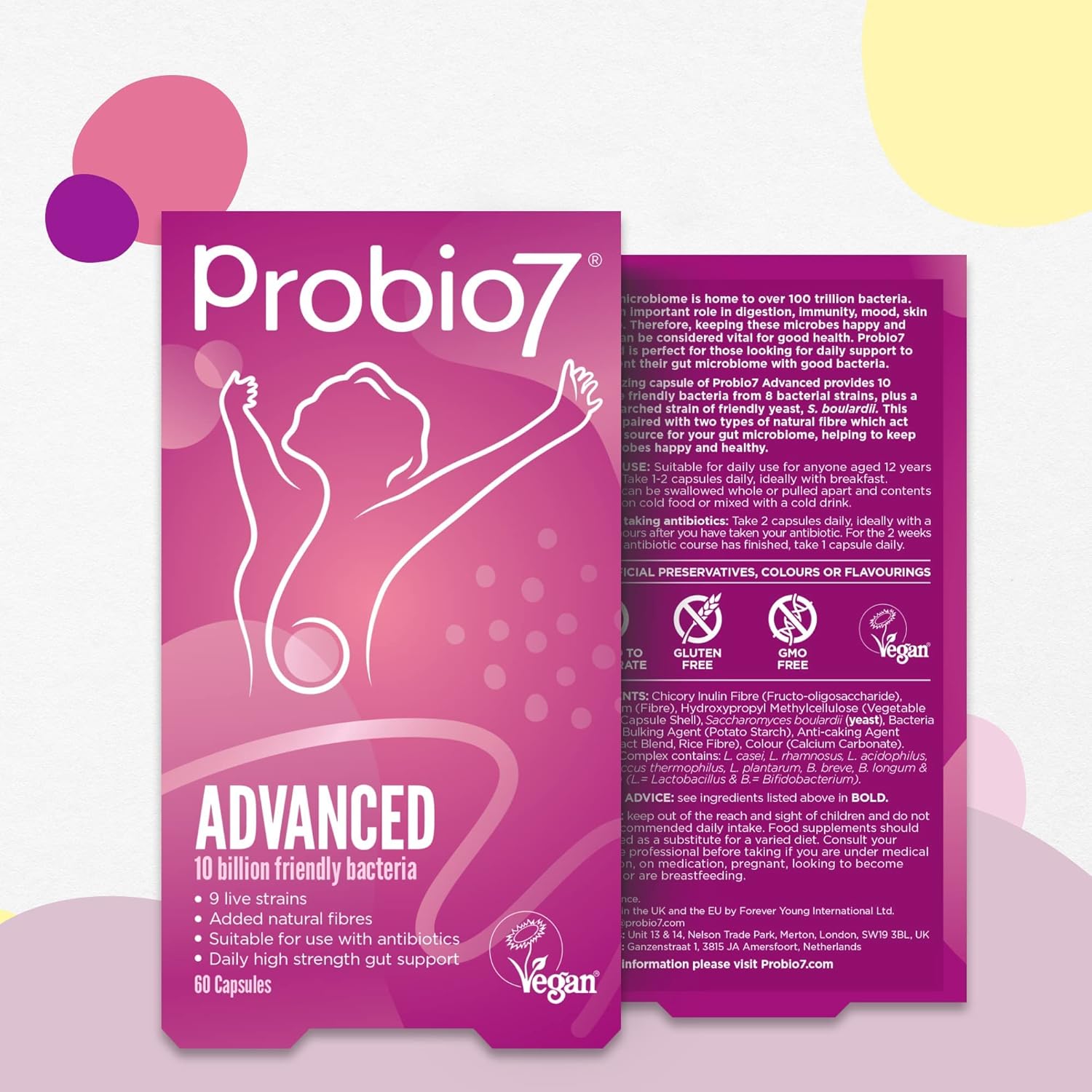Probio7 Advanced | 9 Live Strains | 10 Billion CFU + 2 Types of Fibre ...