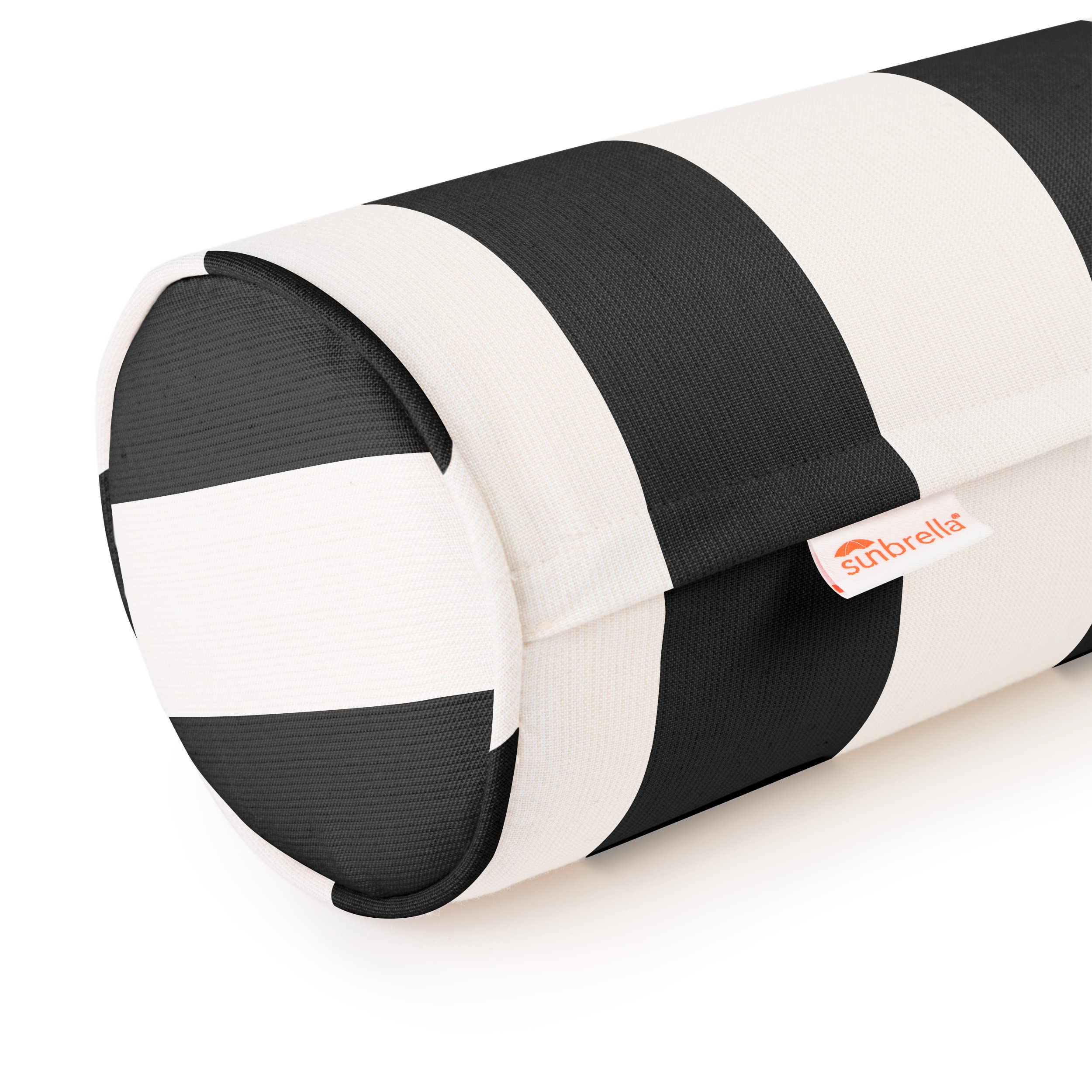 Amazon.com : Austin Horn Classics Sunbrella Cabana Stripe White/Black ...