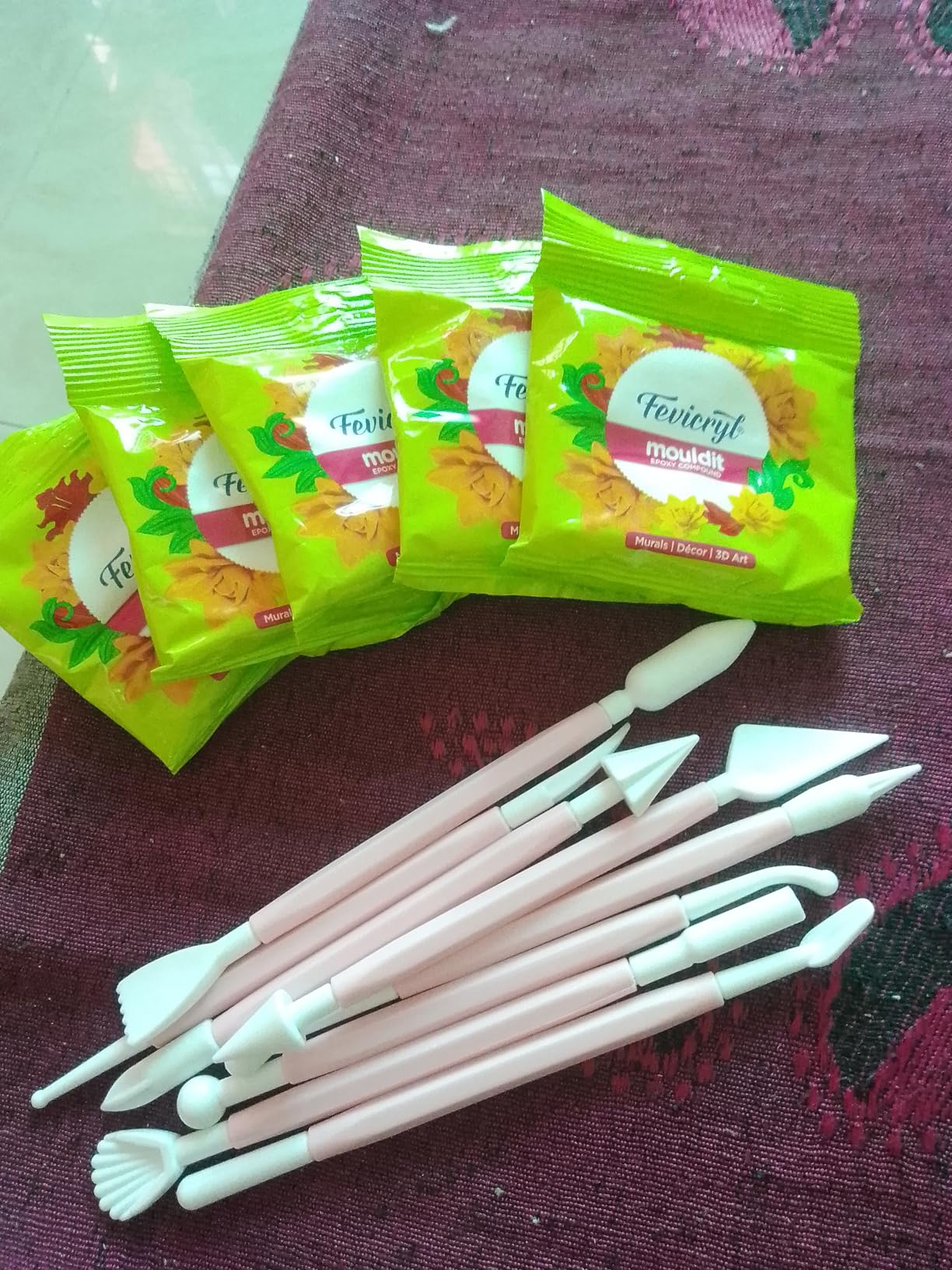 E Shopping Fevicryl Shilpkar Mouldit Epoxy Compound Clay (5 Packets of ...