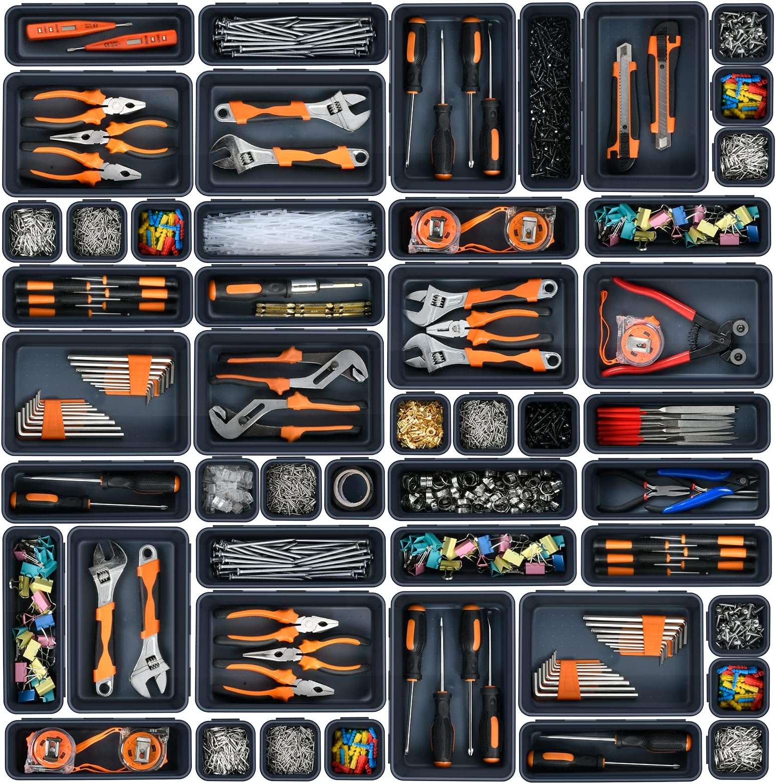 Schaller 112 Pc Red Plastic Box Assortment 2" Deep - Three (3) Sizes ...