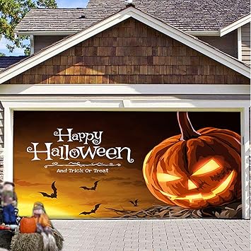 Garage Buddy Halloween Door Cover 7x8 / 7x16 Ft, Garage Decorations (G ...