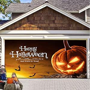 Garage Buddy Halloween Door Cover 7x8 / 7x16 Ft, Garage Decorations (G ...