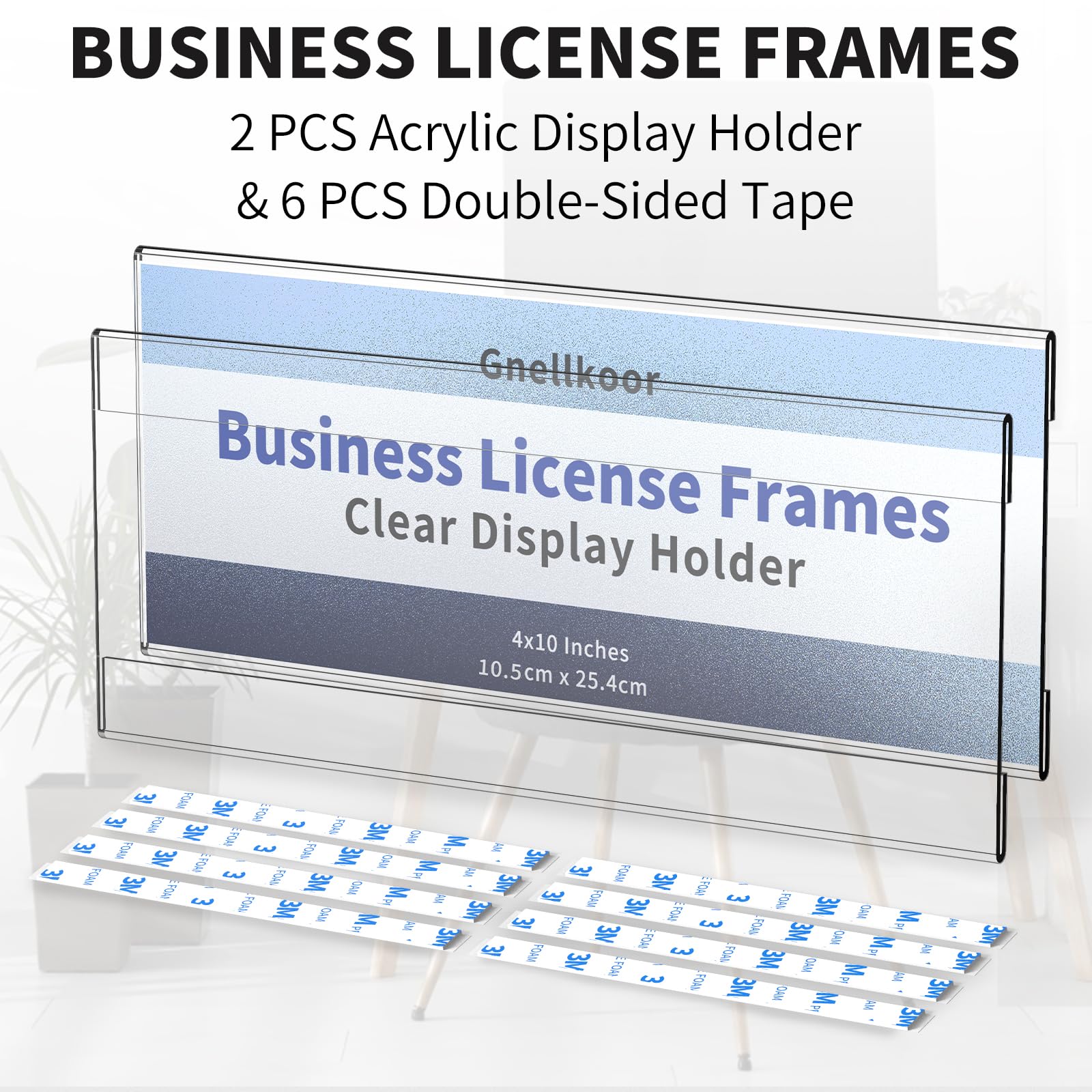 Snapklik.com : Business License Frame, 2PCS 4x10 Inch Acrylic Business ...