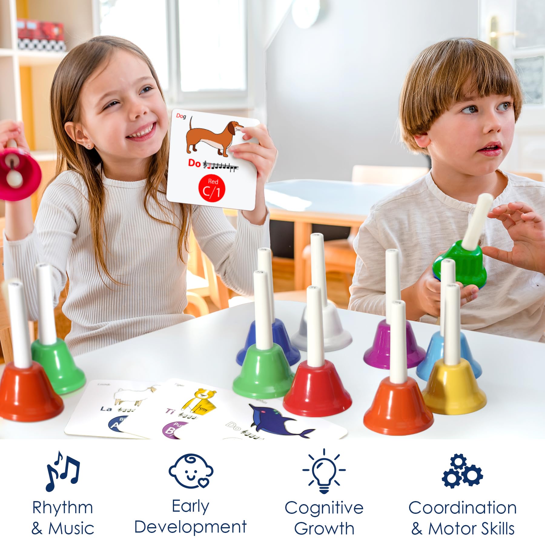 Snapklik.com : MINIARTIS Hand Bells For Kids Educational Music Toys For ...