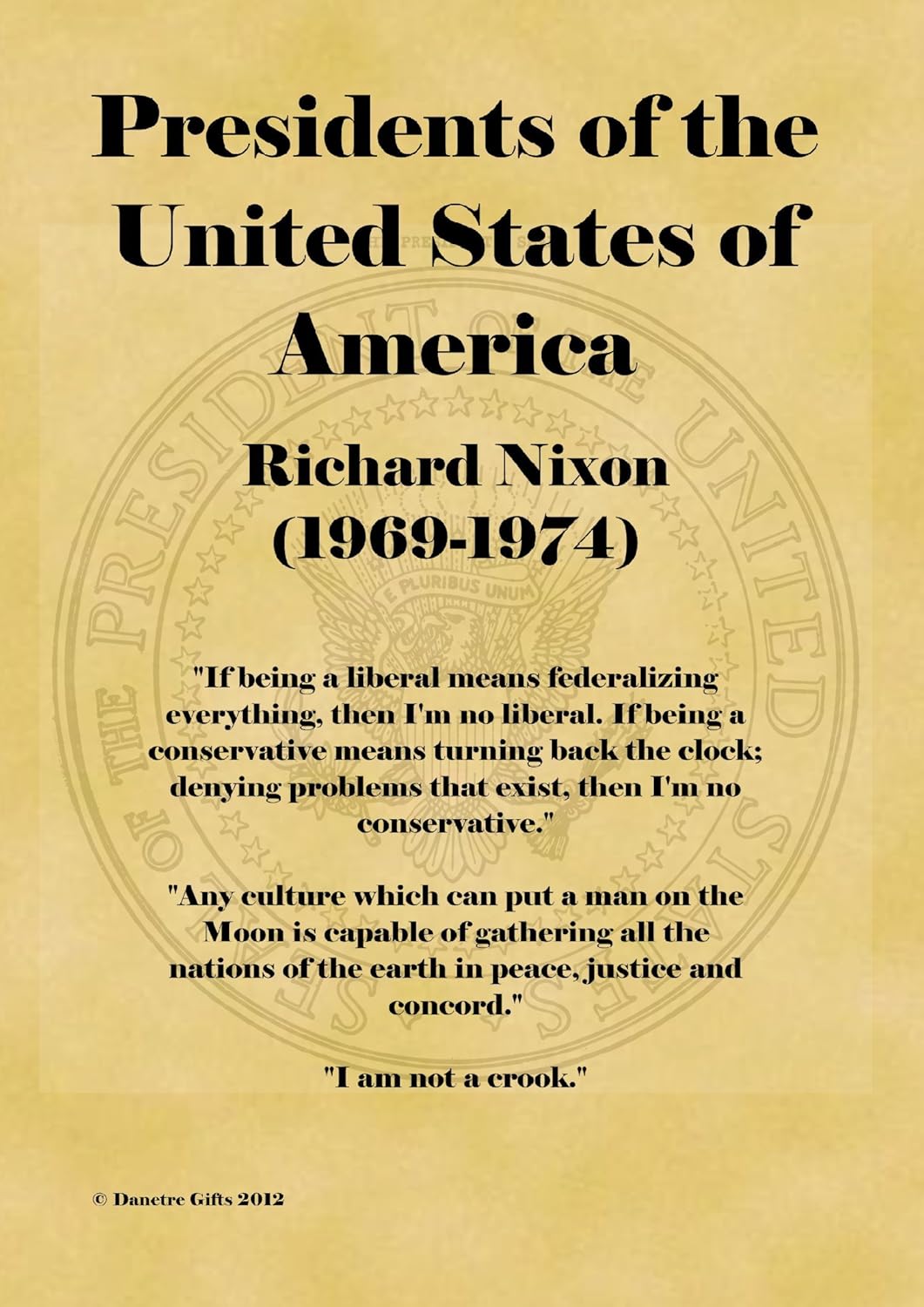 Amazon.com: A4 Size Parchment Poster US Presidents Richard Nixon ...