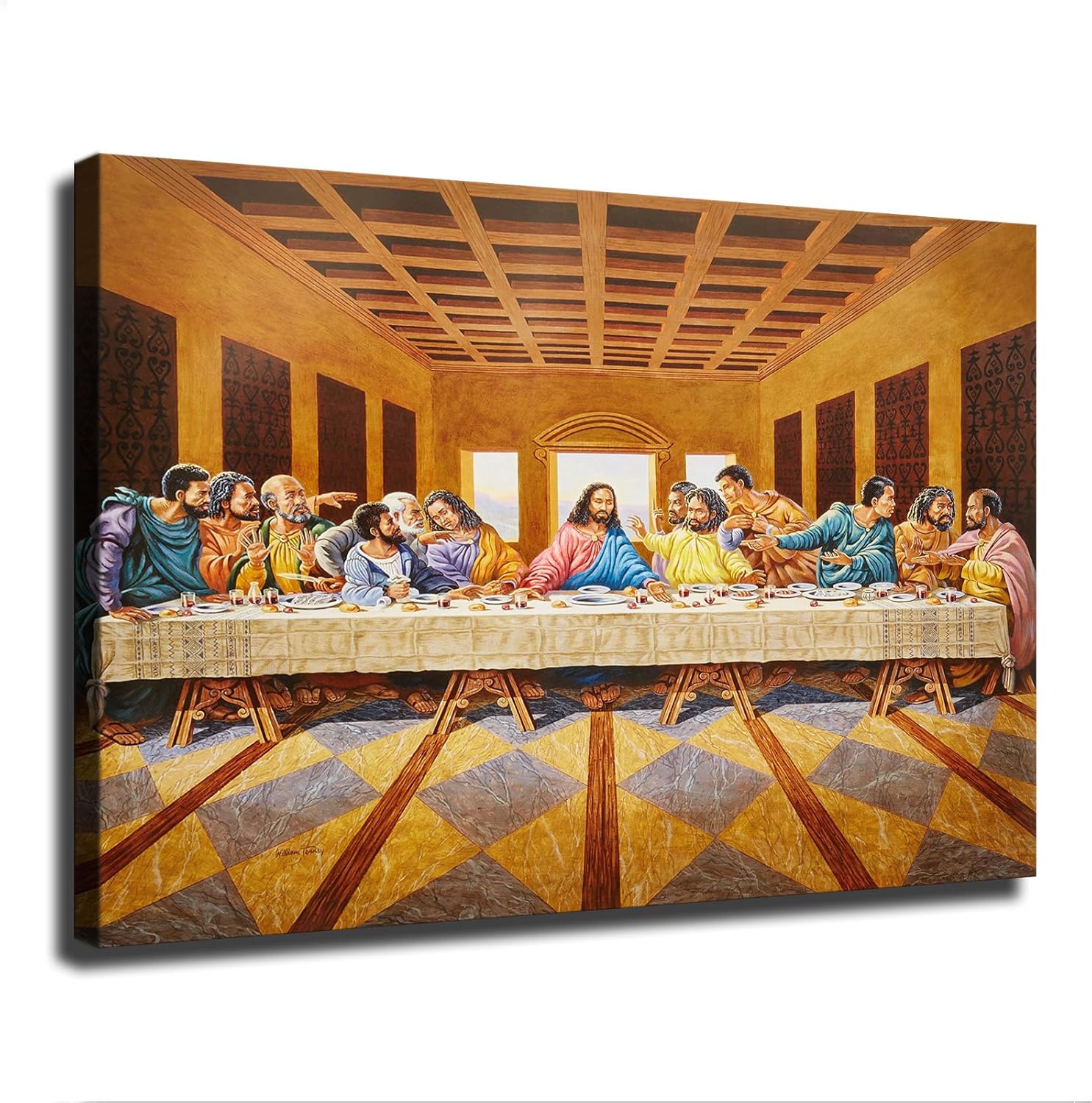 Amazon.com: ZjkhOp African American Black Jesus Christ Last Supper ...