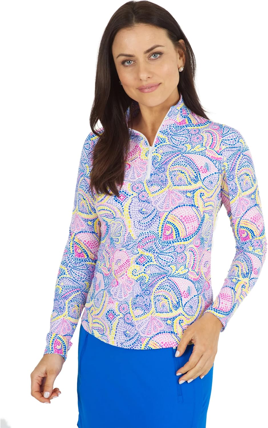 Amazon.com: IBKUL Athleisure Wear Sun Protective UPF 50+ Icefil Cooling ...