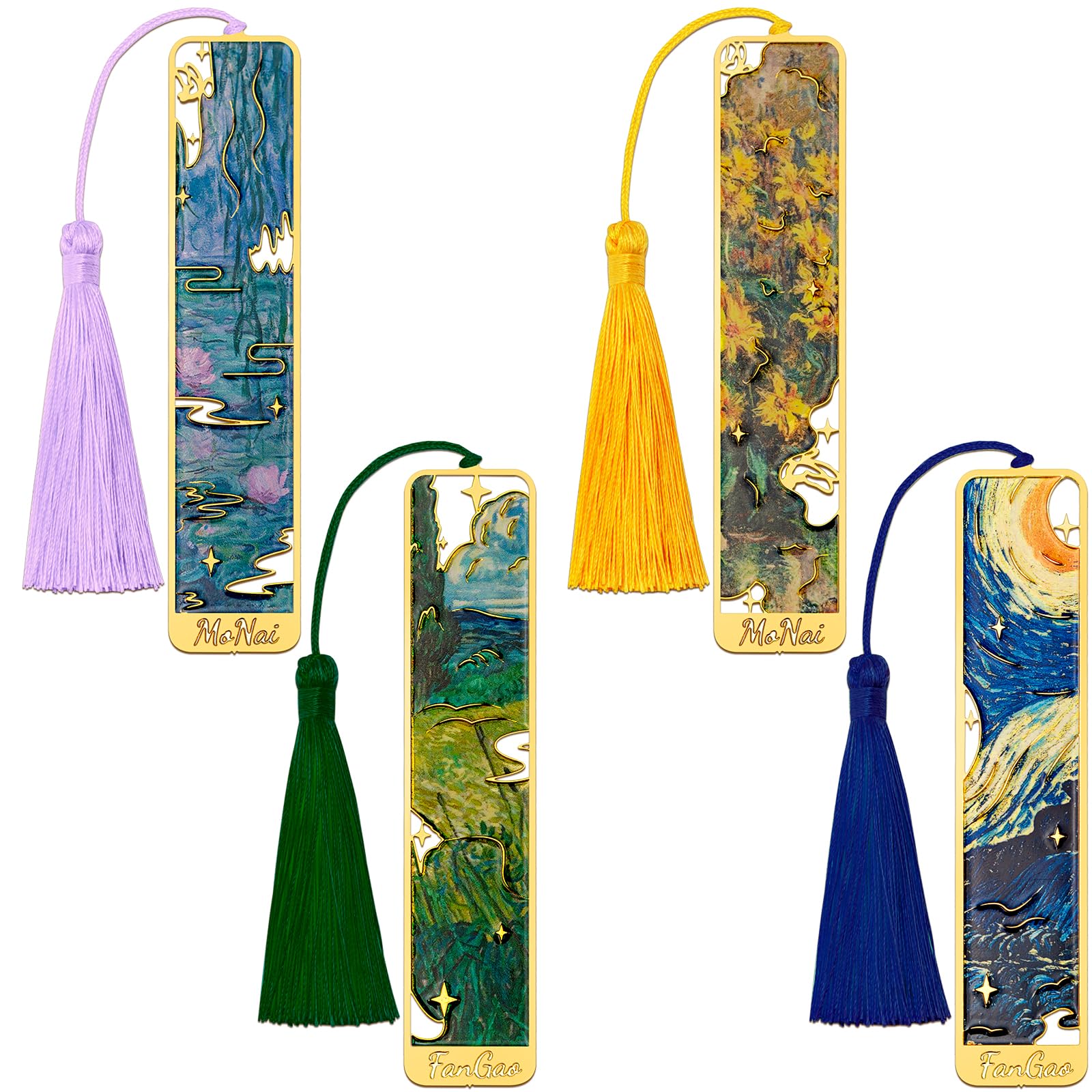 Amazon.com: Sgbvzbd 4 PCS Metal Bookmarks with Tassel, Bookmarks for ...