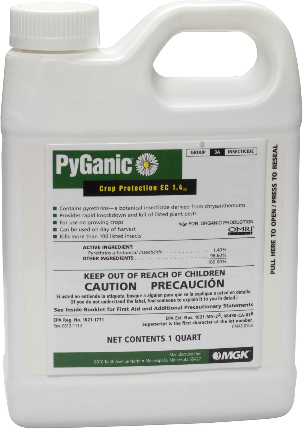 Amazon.com : MGK PyGanic Crop Protection EC 1.4 Quart : Home Pest ...