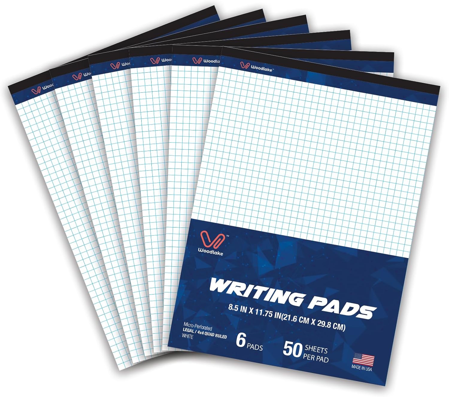 Amazon.com : Woodlake Graph Paper Pad 8.5 x 11, Graph Paper Notebook ...