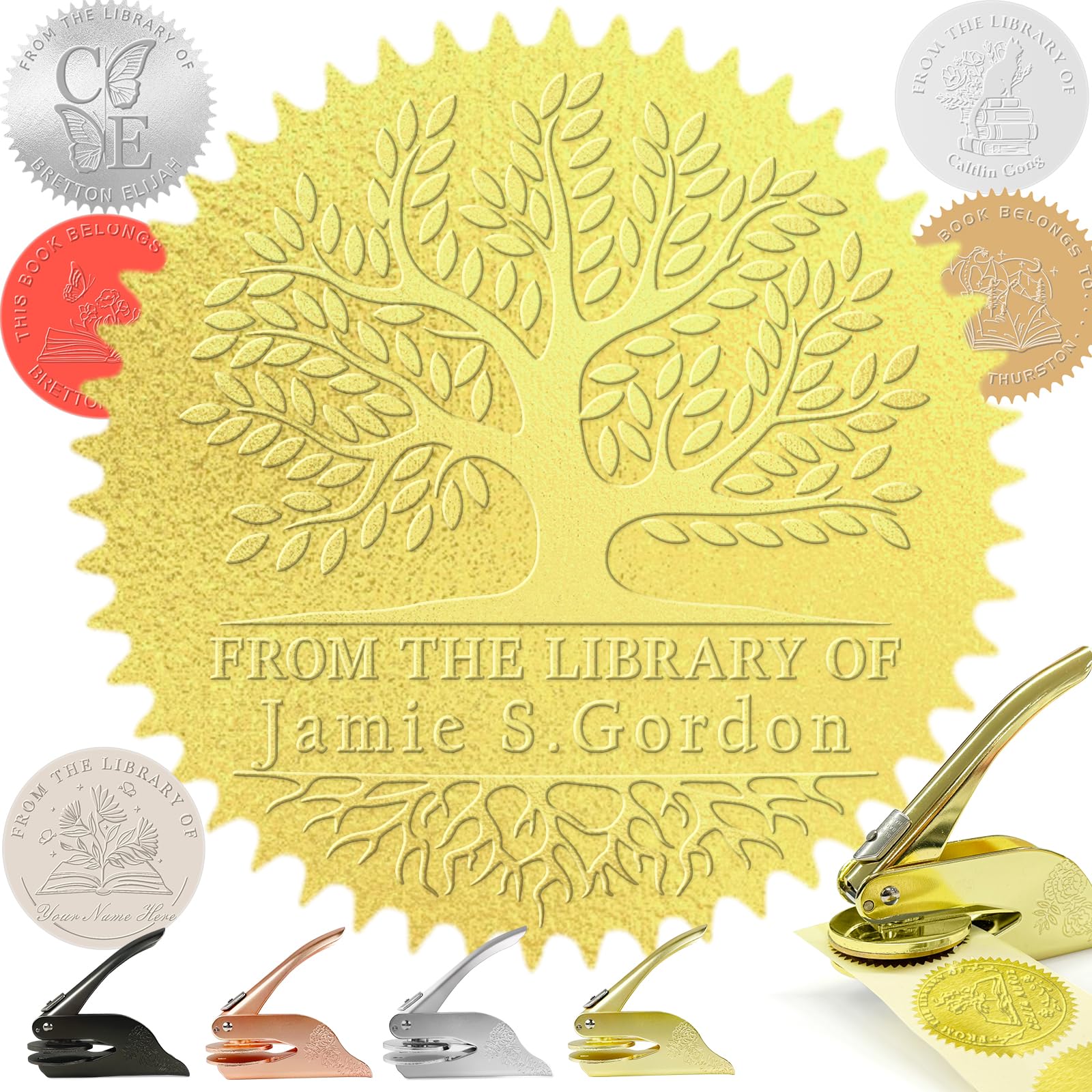 Amazon.com : Book Embosser Personalized Custom Book Embosser from The ...