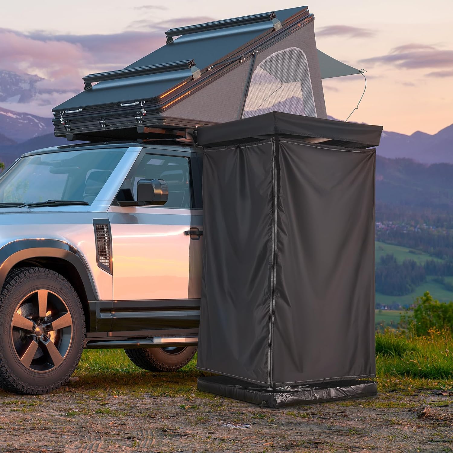 Amazon.com: YOLENY Overland Shower Tent with Roof, Camping Privacy ...