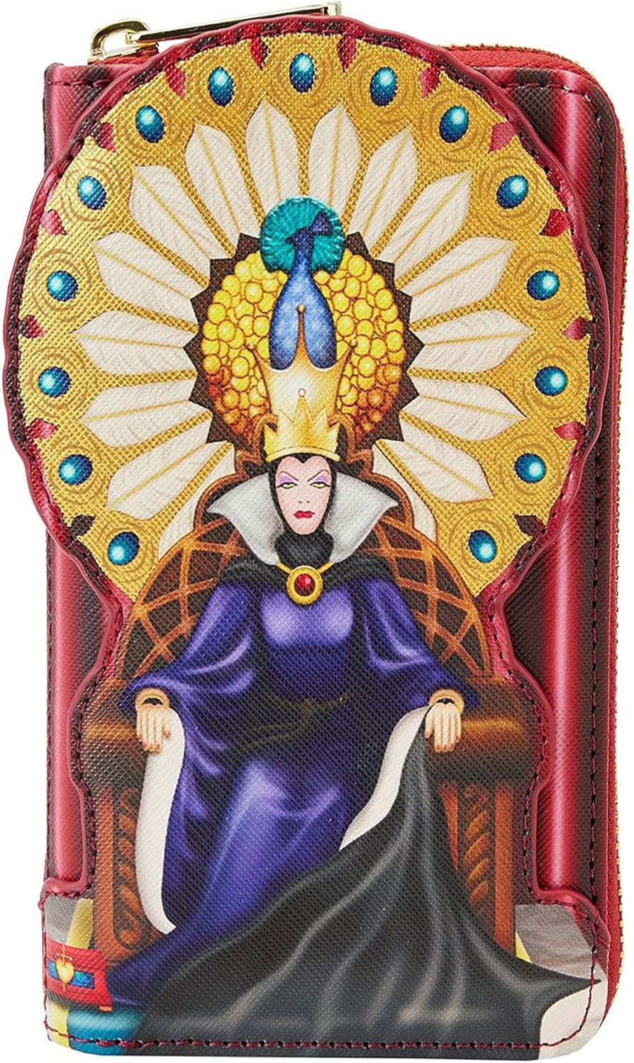 Amazon.com: Loungefly Disney Snow White Evil Queen Throne Faux Leather ...