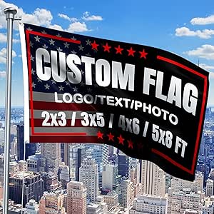 Amazon.com : Custom Flag 3x5 Ft Double Sided Outdoor, Personalized Custom Flags For Outside ...