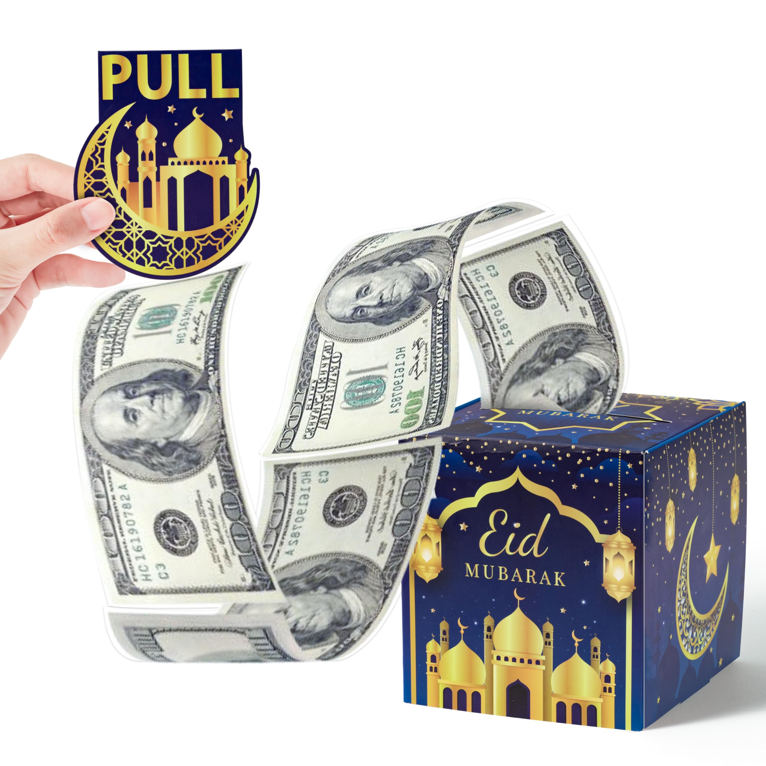 Snapklik.com : Xqumoi Eid Mubarak Money Box For Cash Gift Pull ...