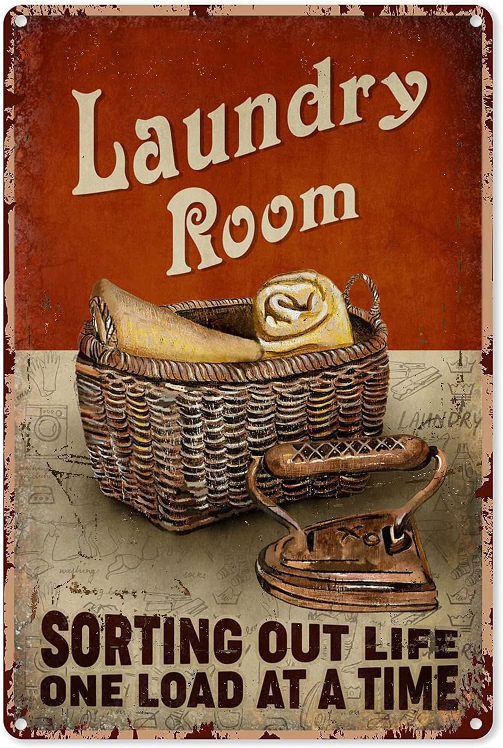 Amazon.com: Home Decor Kitchen Tin Sign Laundry Wall Decor Laundry Room ...