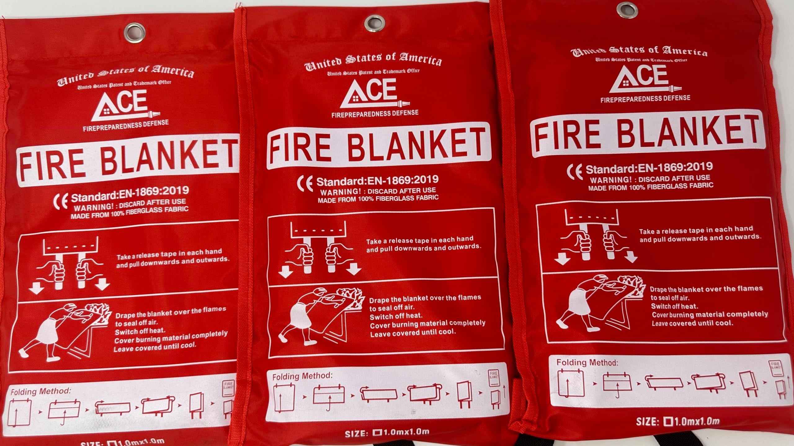 Amazon.com: Prepared Hero Emergency Fire Blanket - 4 Pack - Fire ...