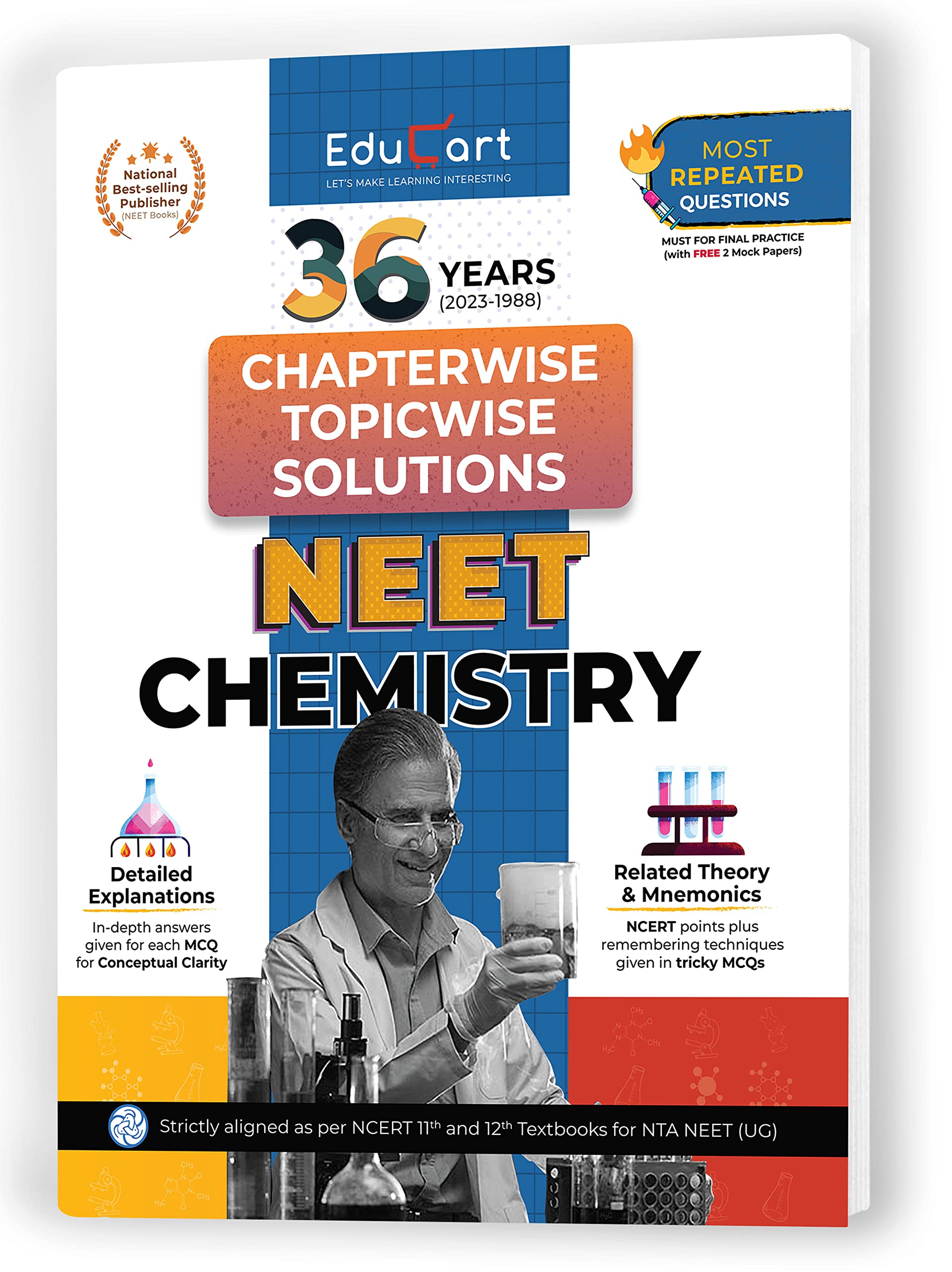Buy Educart NEET CHEMISTRY 36 Years (1988-2023) Chapterwise Topicwise ...