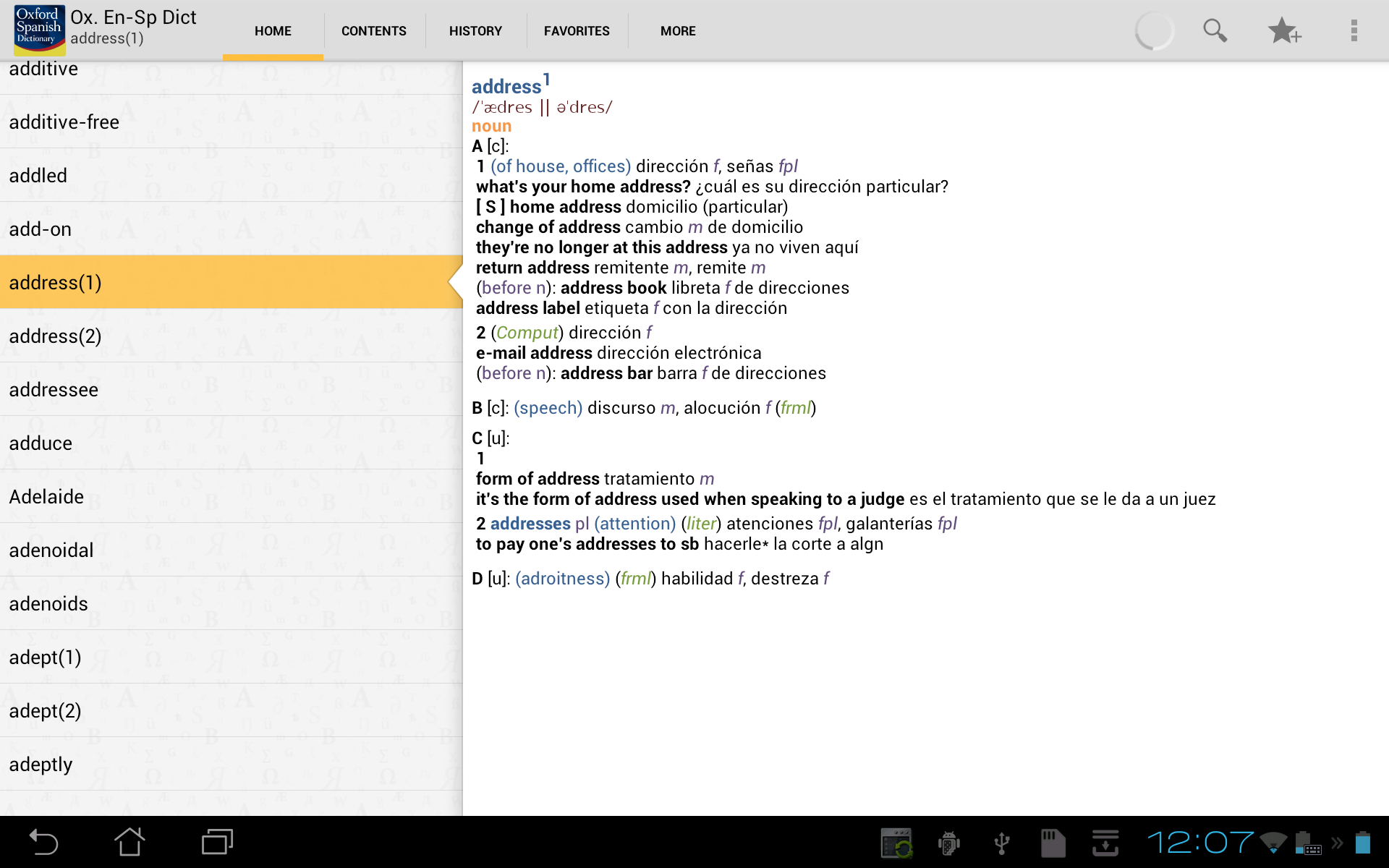 Oxford Spanish Dictionary - App on Amazon Appstore