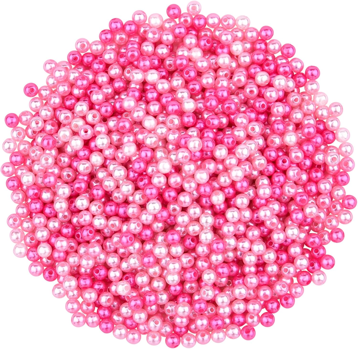 Amazon.com: Hapeper 1000 Pack 6mm Plastic Pearl Beads, Round Pearls ...