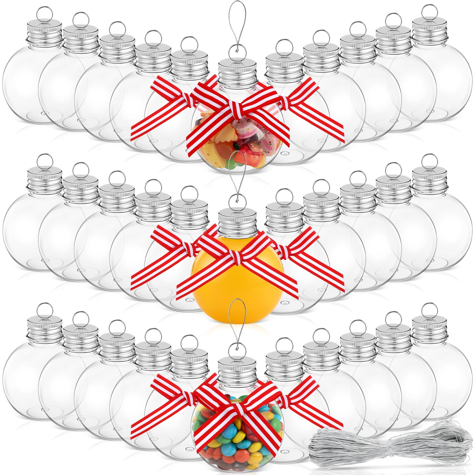 Amazon.com: Sliner 36 Pcs Christmas Drink Booze Balls 58.9mm Clear ...
