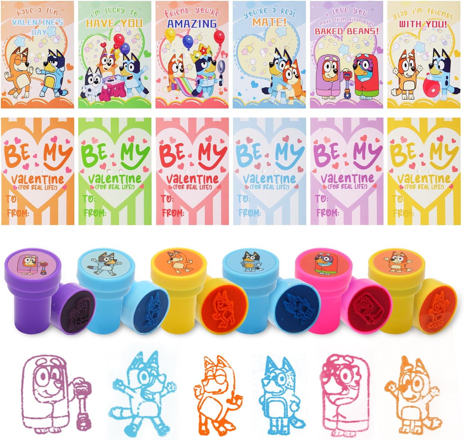 Amazon.com : Papyrus Blank Valentines Day Cards (5x7) and Stickers for ...